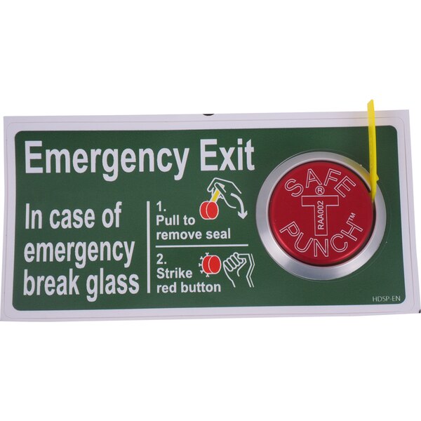 Glass break emergency button