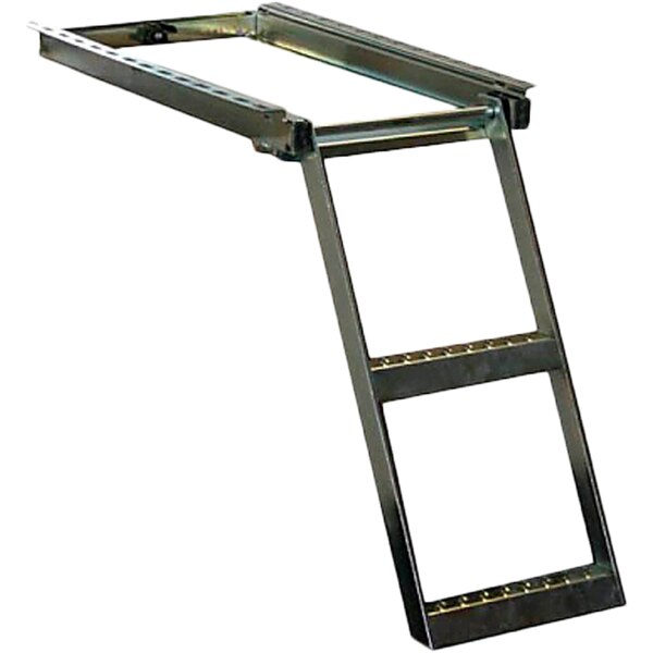Ladder 2 step pull out zinc plated 130kg SWL