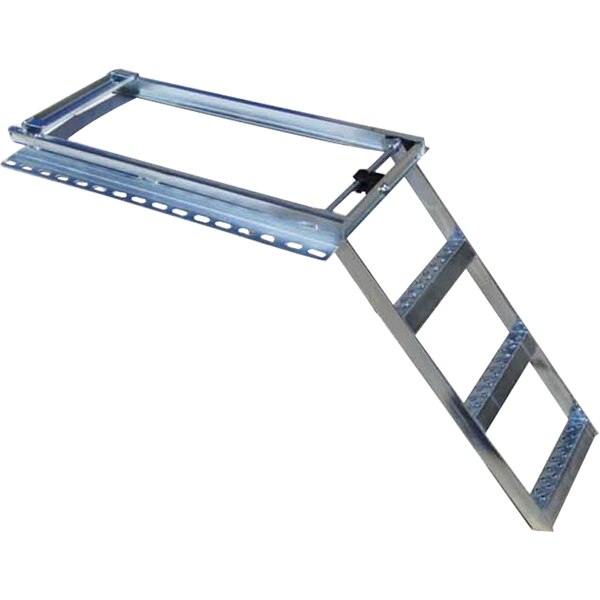 Ladder 3 step pull out zinc plated 130kg SWL