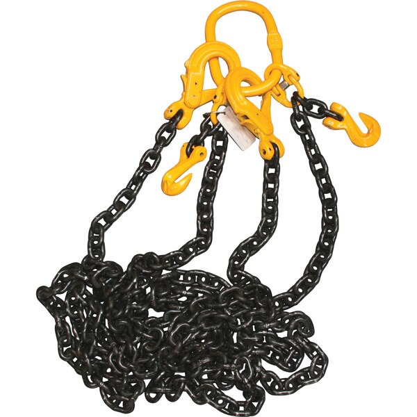 2 Leg 10mm/3m lifting chain set - safety hooks & shorteners fitted