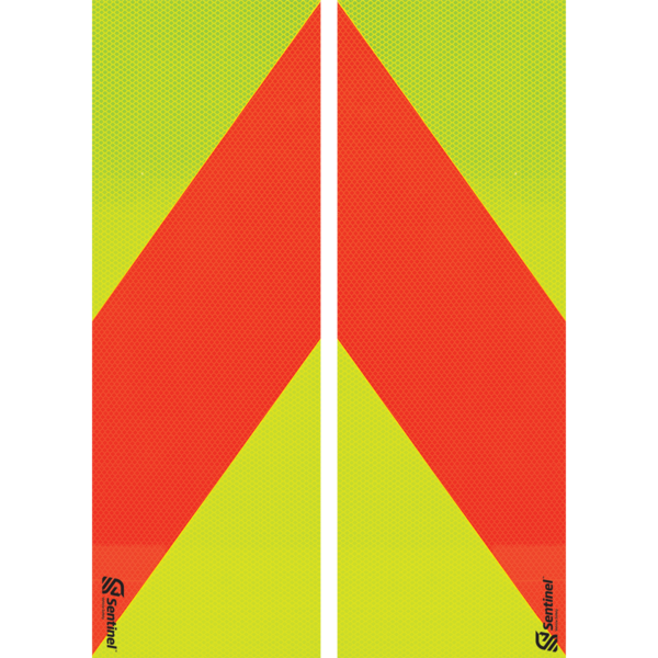 Double Sided Hazard Panel, Alloy, 200x600, Day/Night