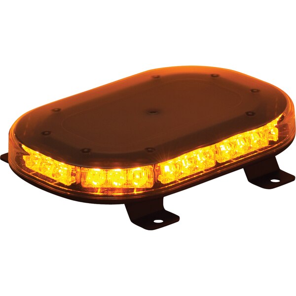 Micro Bar Light, Amber With Amber Lens, 248x172x37mm, 12-24V, 4 Bolt Mount